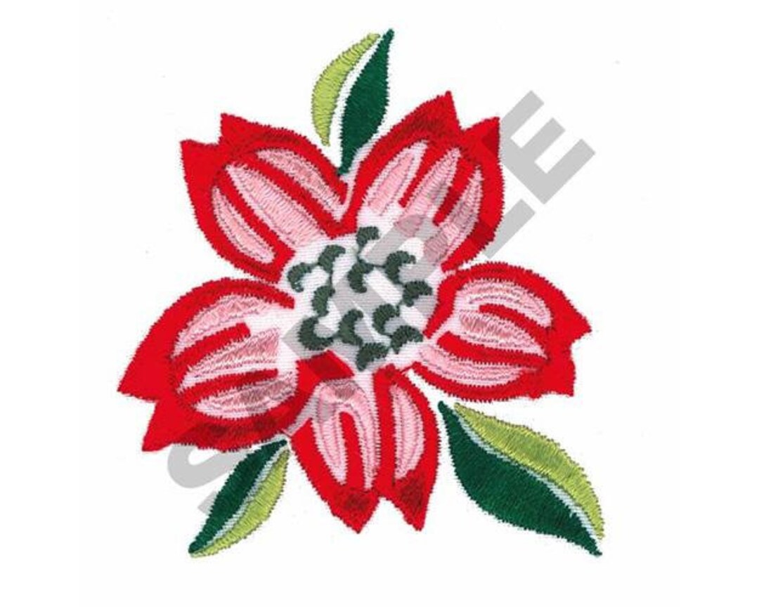 Flower Machine Embroidery Design - Etsy