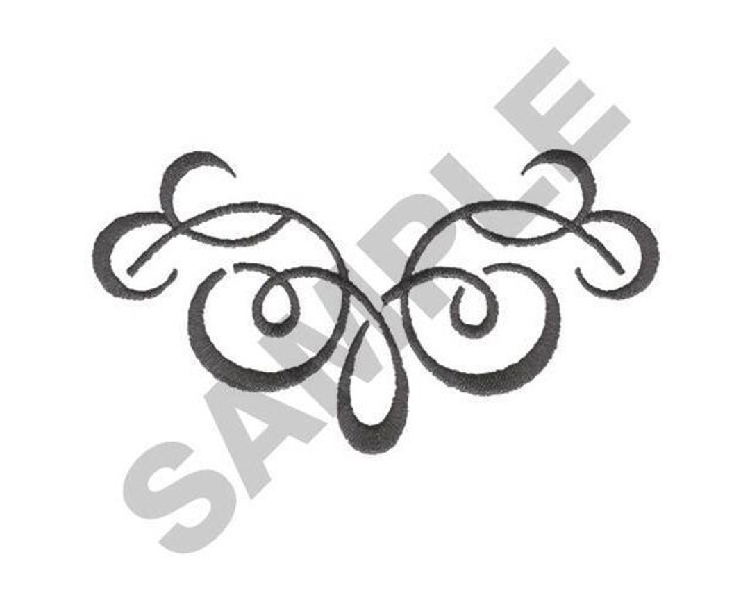 Swirl Scroll Machine Embroidery Design - Etsy