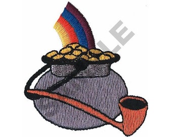 Pot of Gold Machine Embroidery Design, Embroidery Designs, Machine ...