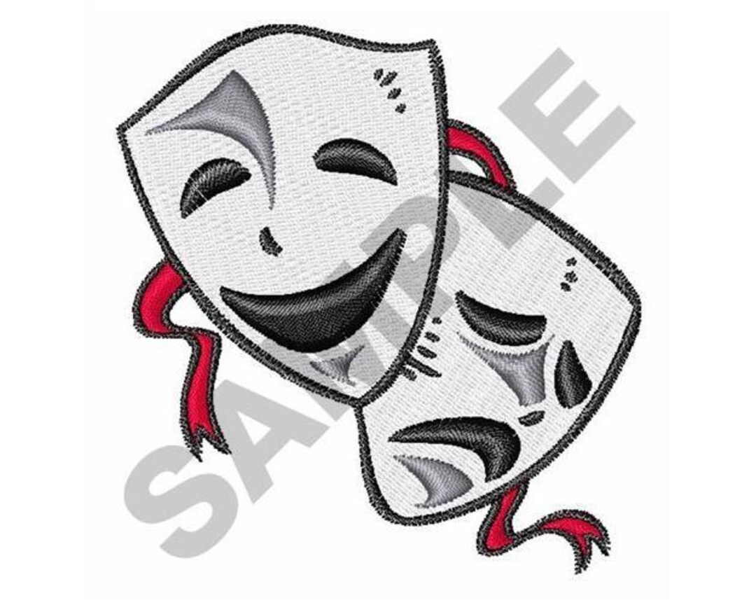 Drama Masks Machine Embroidery Design - Etsy