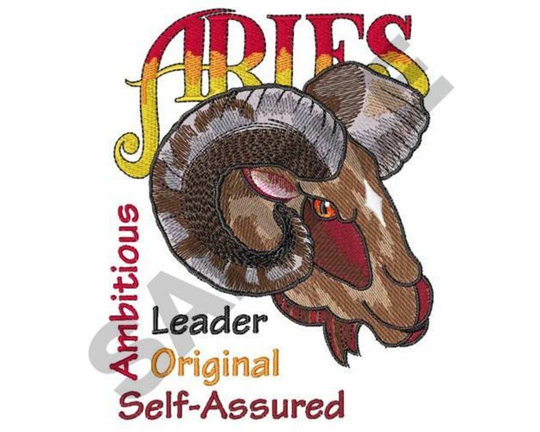Aries Traits Machine Embroidery Design - Etsy