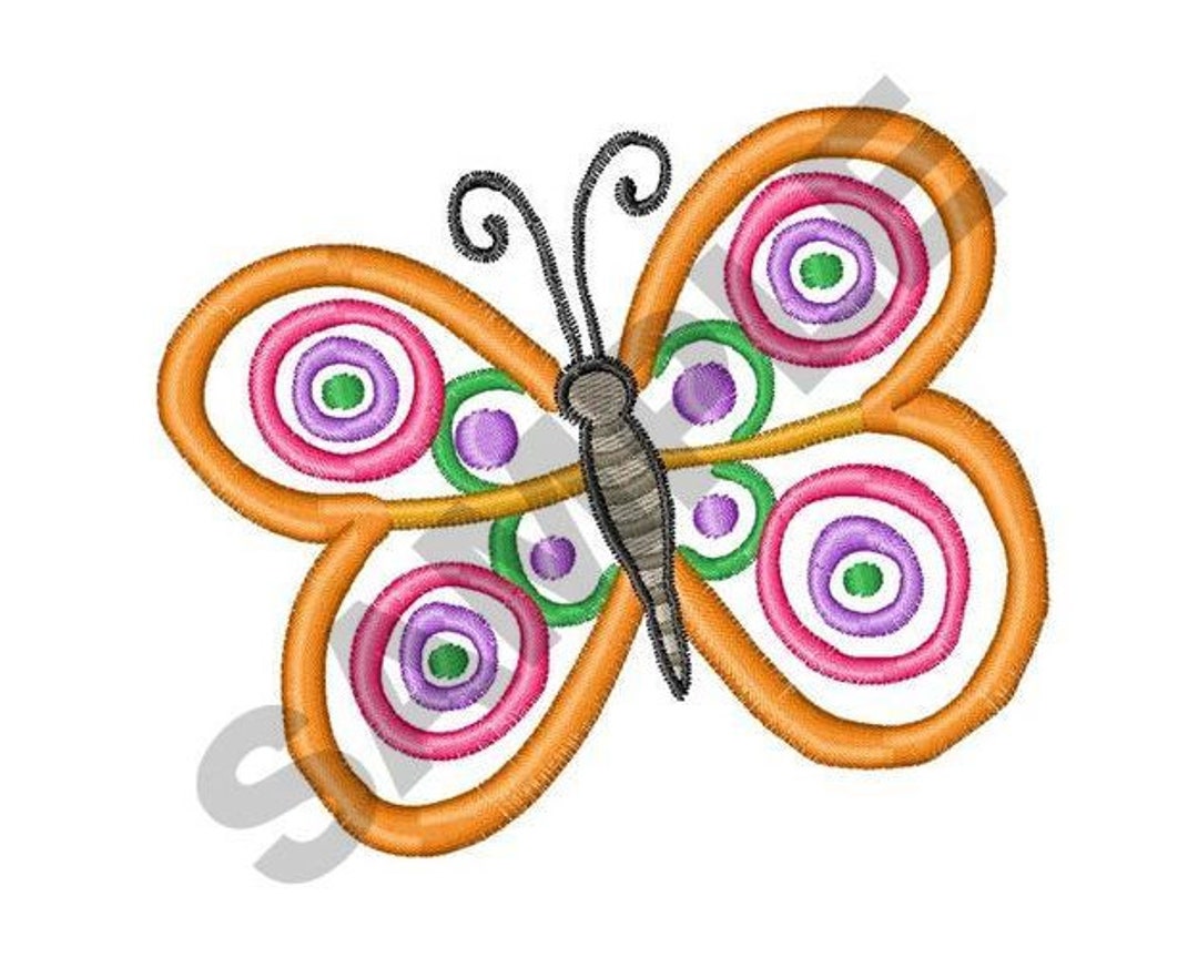 Butterfly Applique Machine Embroidery Design - Etsy