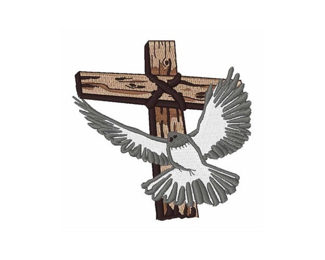 Cross and Dove Machine Embroidery Design - Etsy