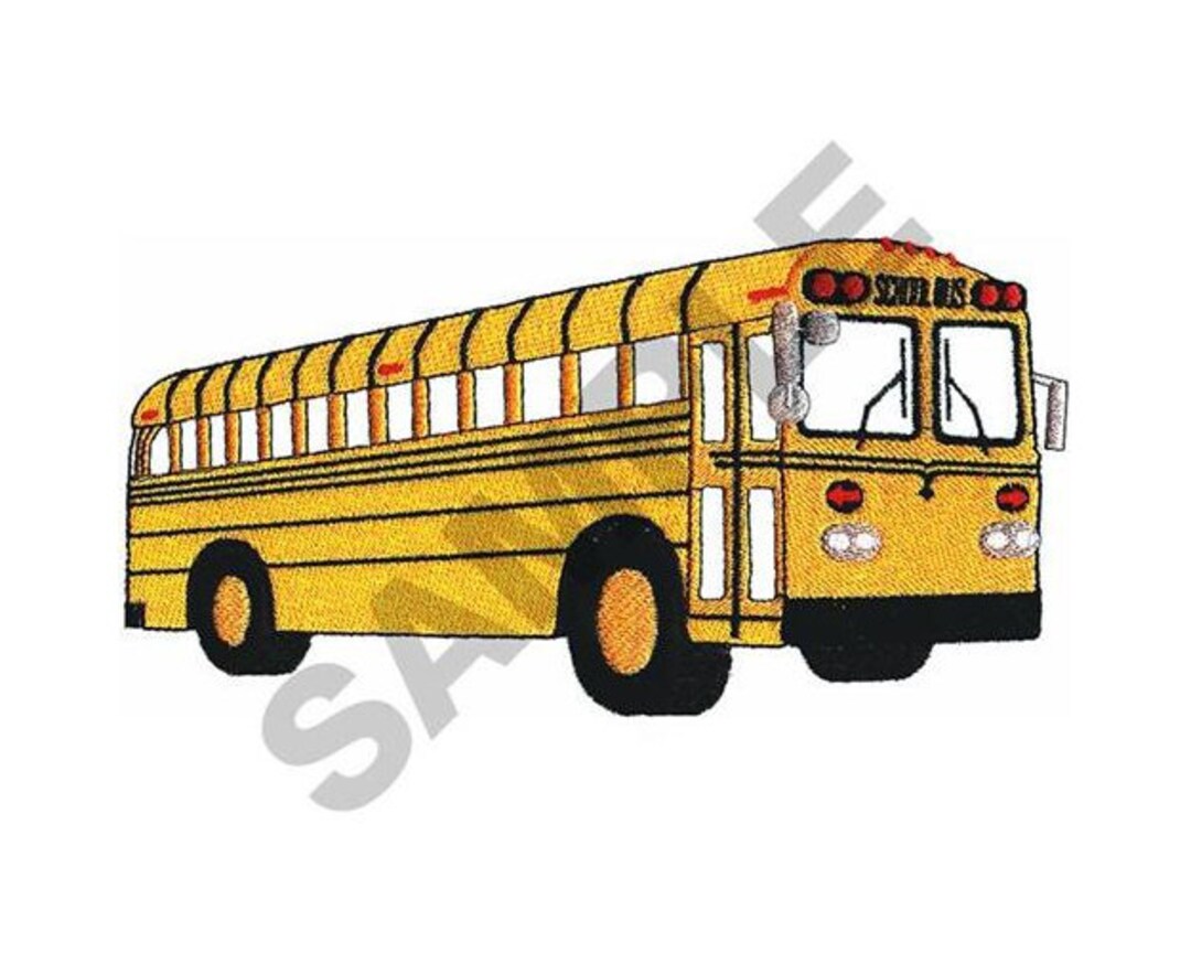 School Bus - Machine Embroidery Design - Etsy