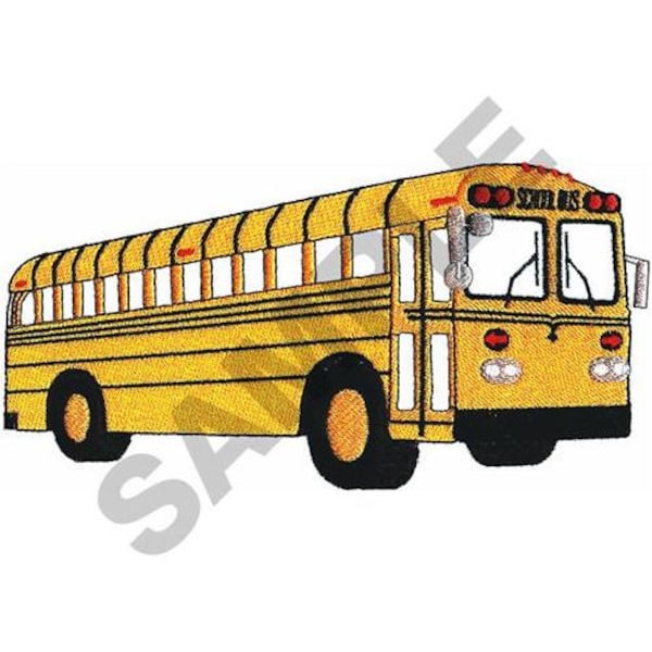 School Bus Embroidery Design - Etsy