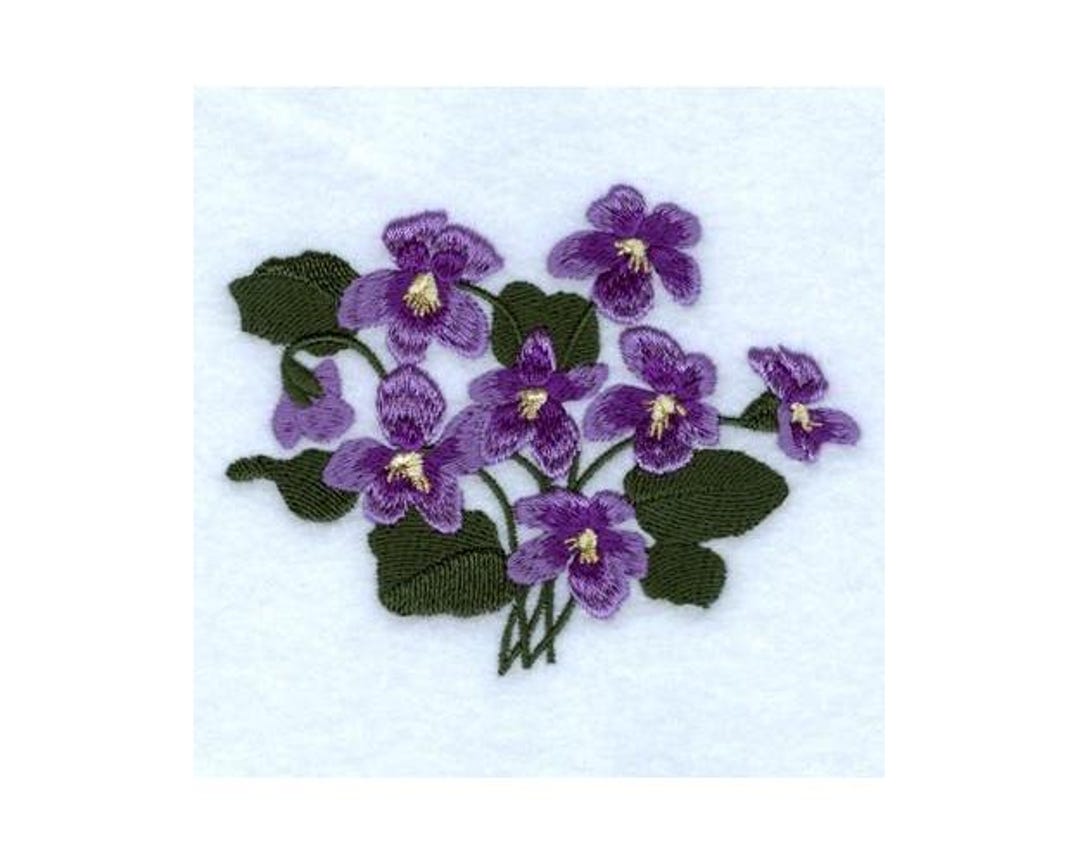 Violets Bouquet - Machine Embroidery Design, Flower Bouquet Embroidery ...
