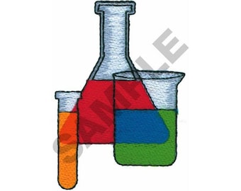 Test Tubes machine Embroidery Design, Embroidery Designs, Machine ...