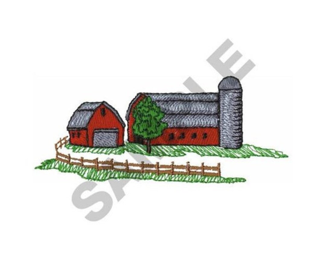 Barn and Stable - Machine Embroidery Design - Etsy