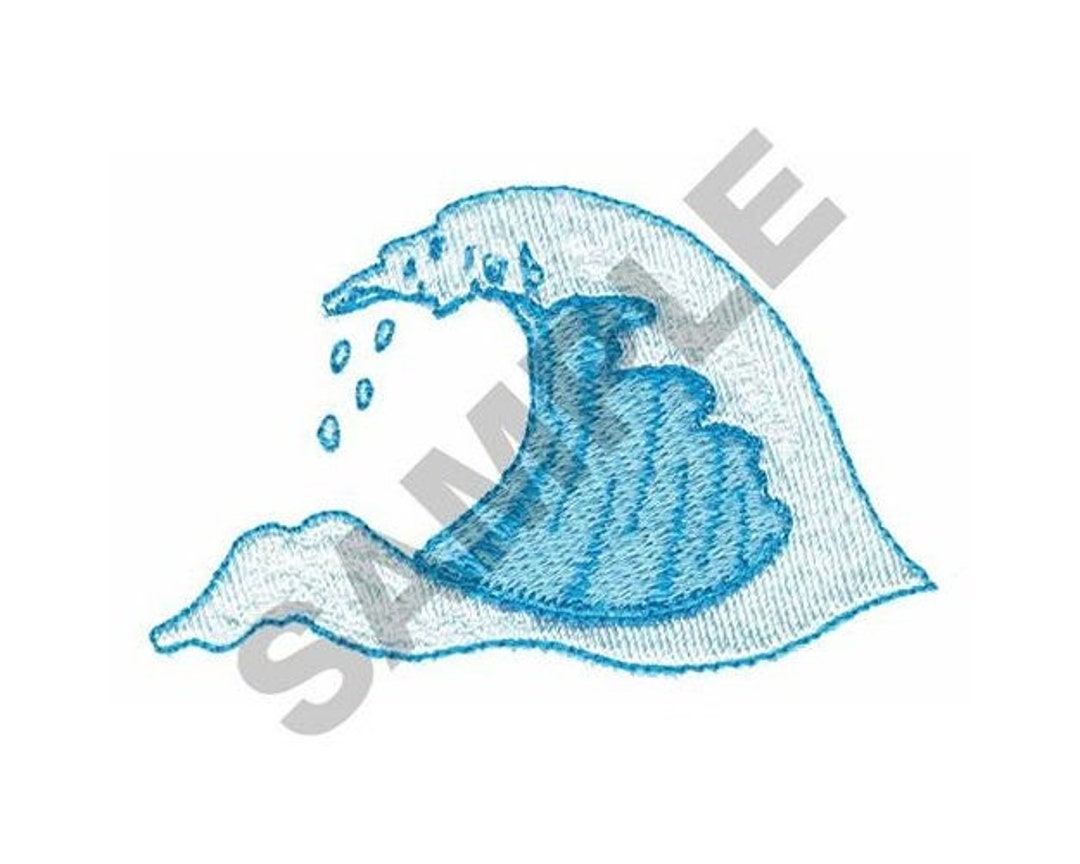 Surfing Wave Machine Embroidery Design - Etsy
