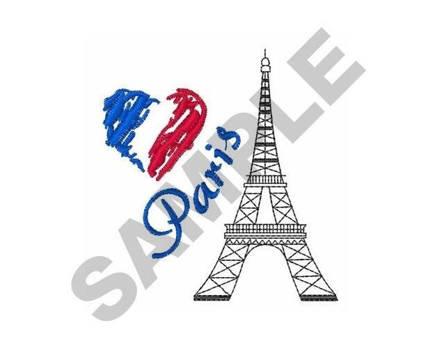 Paris Tower Machine Embroidery Design - Etsy