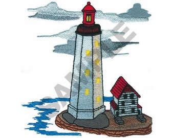Lighthouse Embroidery Design. Machine Embroidery Design. Light Station ...