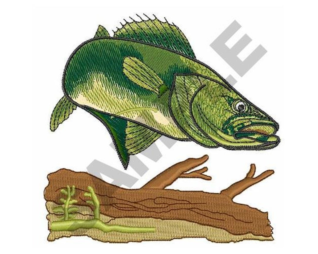 Walleye Fish Scene - Machine Embroidery Design - Etsy