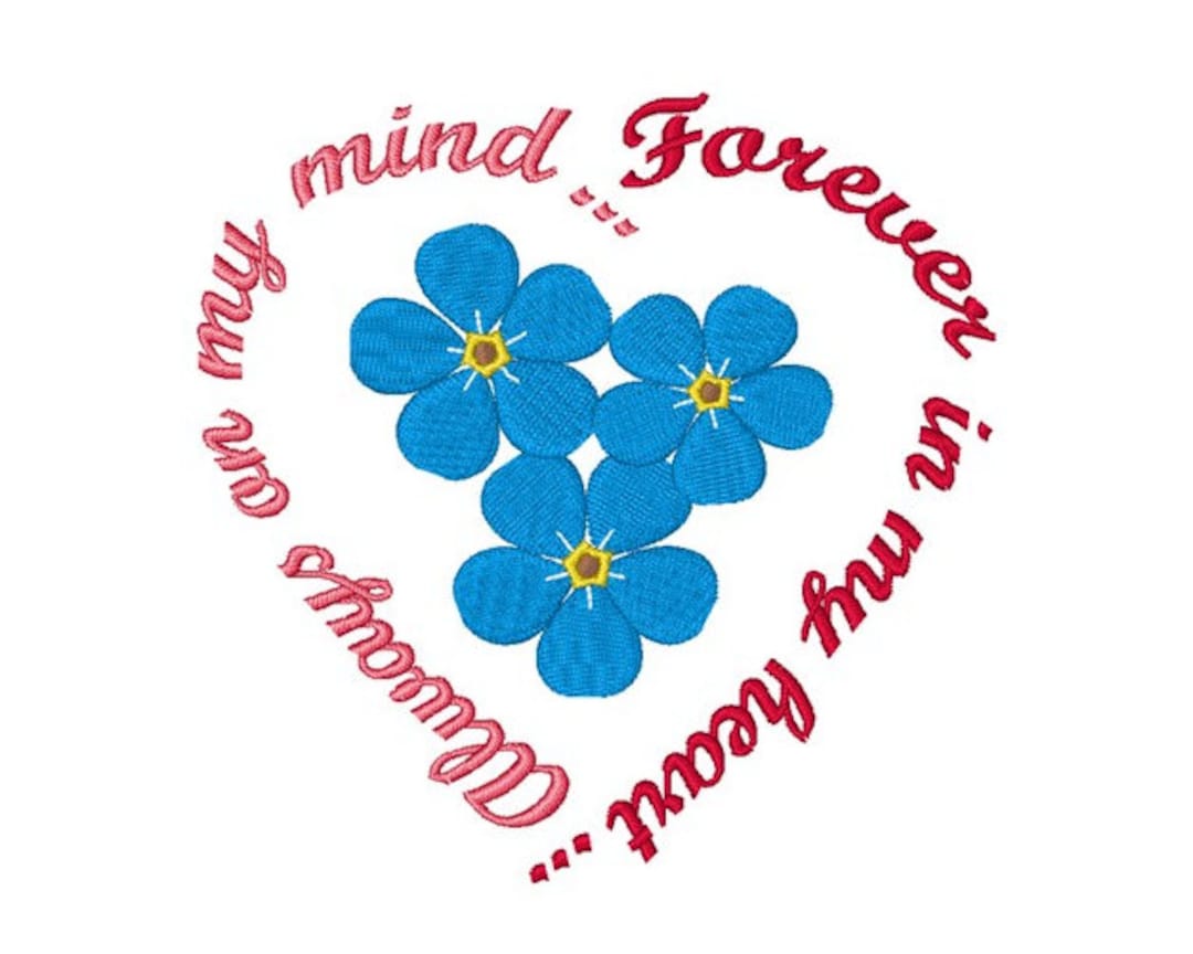 Forget Me Not - Machine Embroidery Design - Etsy