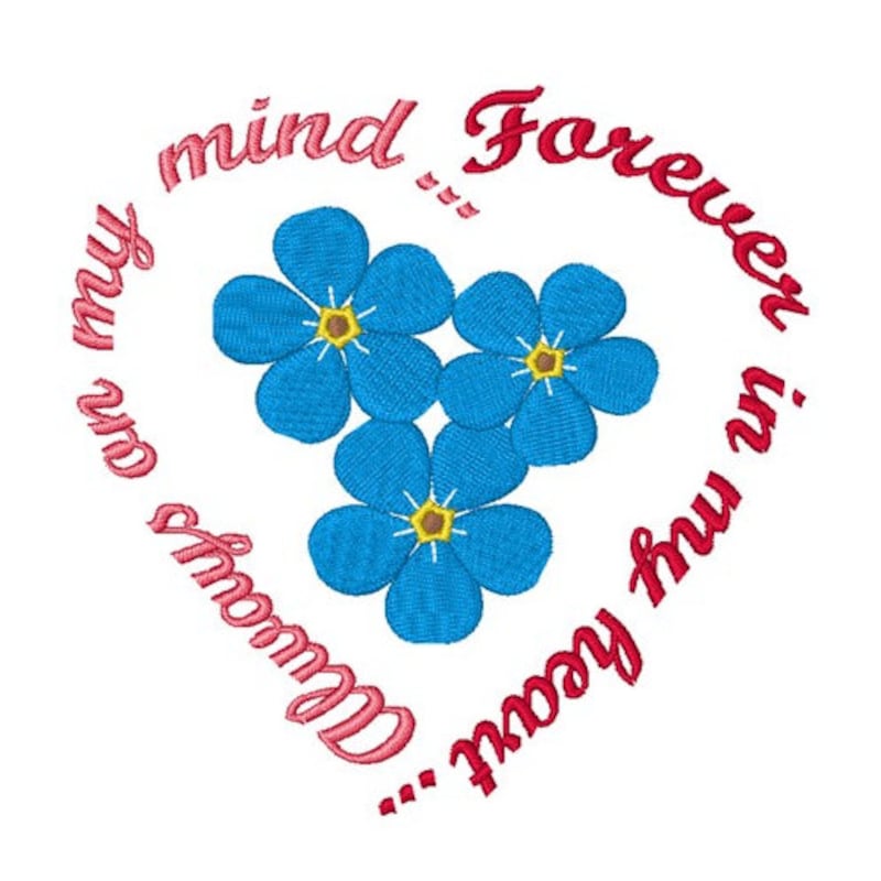 Forget Me Not Embroidery Design - Etsy