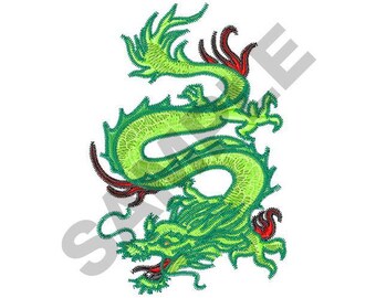 Dragon Chinese Embroidery DESIGN FILE Instant Download 2 Sizes 1 Color ...