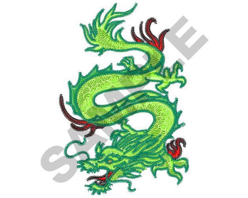 Chinese Dragon Machine Embroidery Design - Etsy