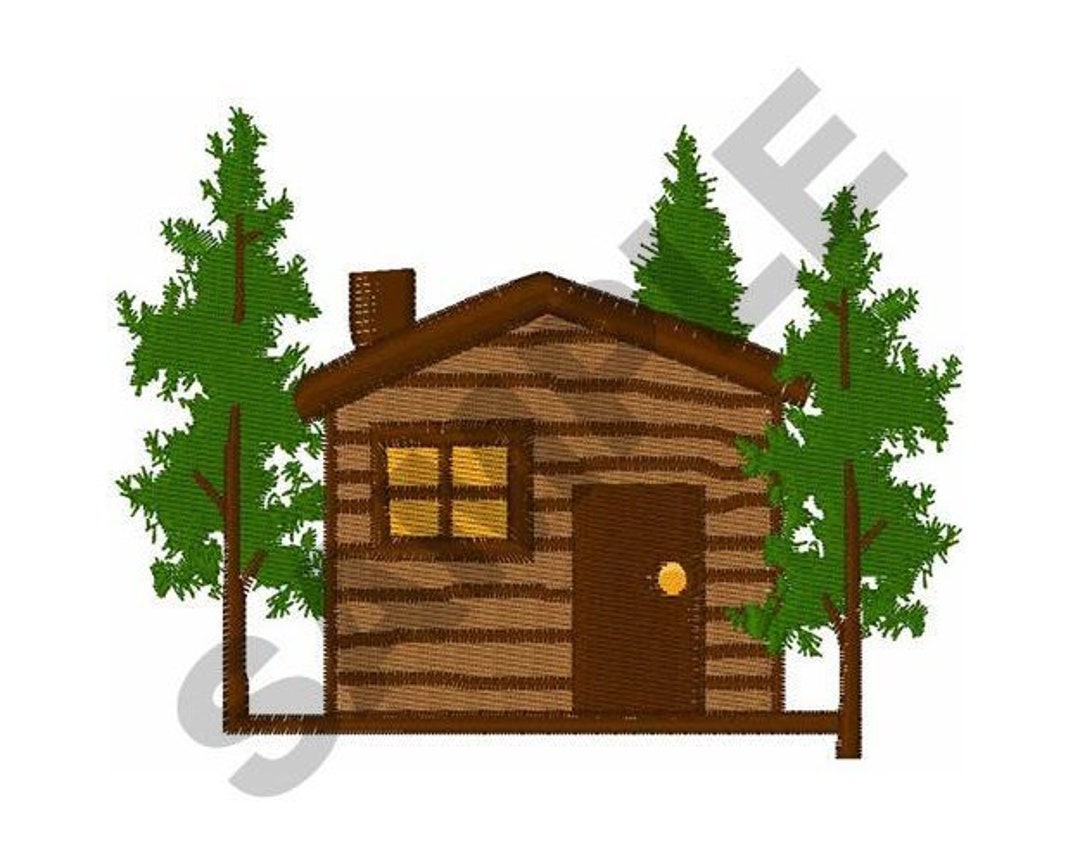 Little Cabin - Machine Embroidery Design - Etsy