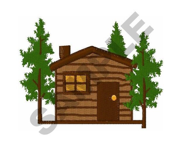 Little Cabin Machine Embroidery Design - Etsy