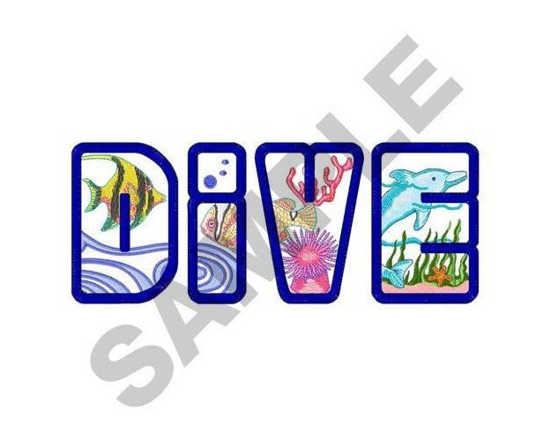 Dive Montage - Machine Embroidery Design - Etsy
