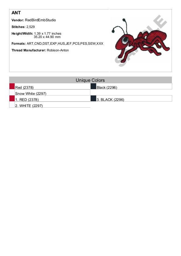 Ant Machine Embroidery Design - Etsy