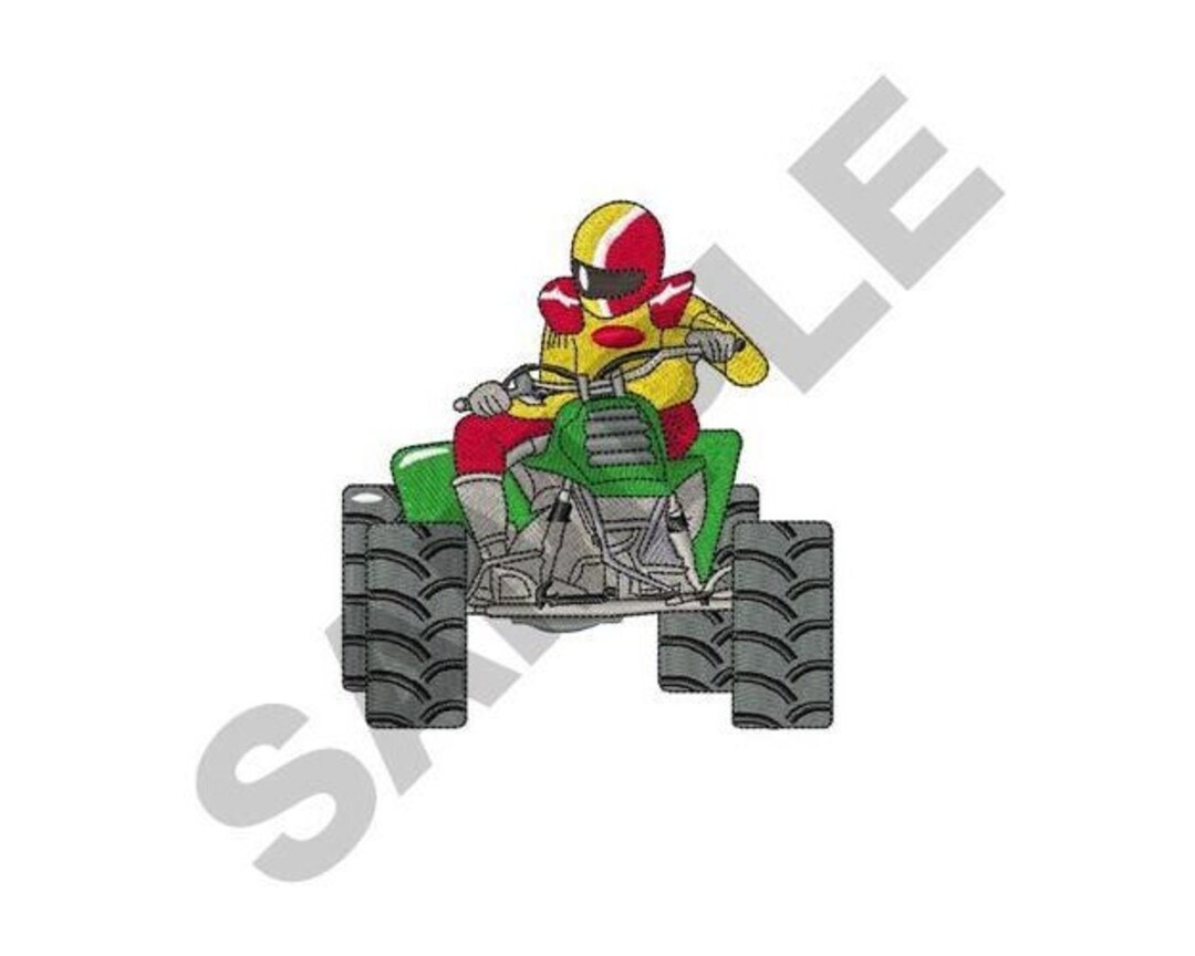 Atv Rider - Machine Embroidery Design - Etsy