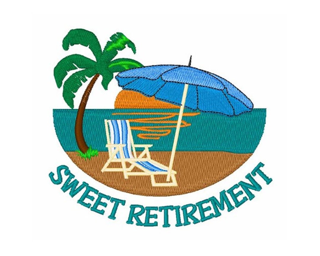 Sweet Retirement - Machine Embroidery Design - Etsy
