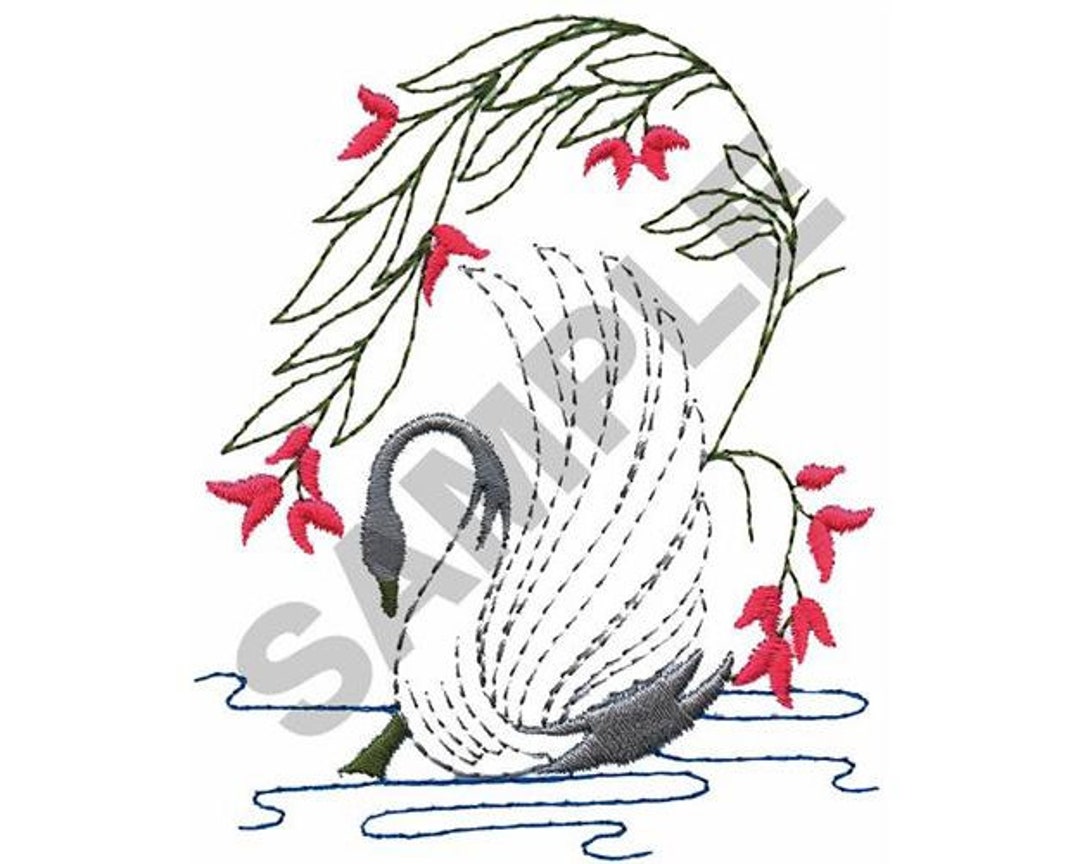 Swan - Machine Embroidery Design - Etsy