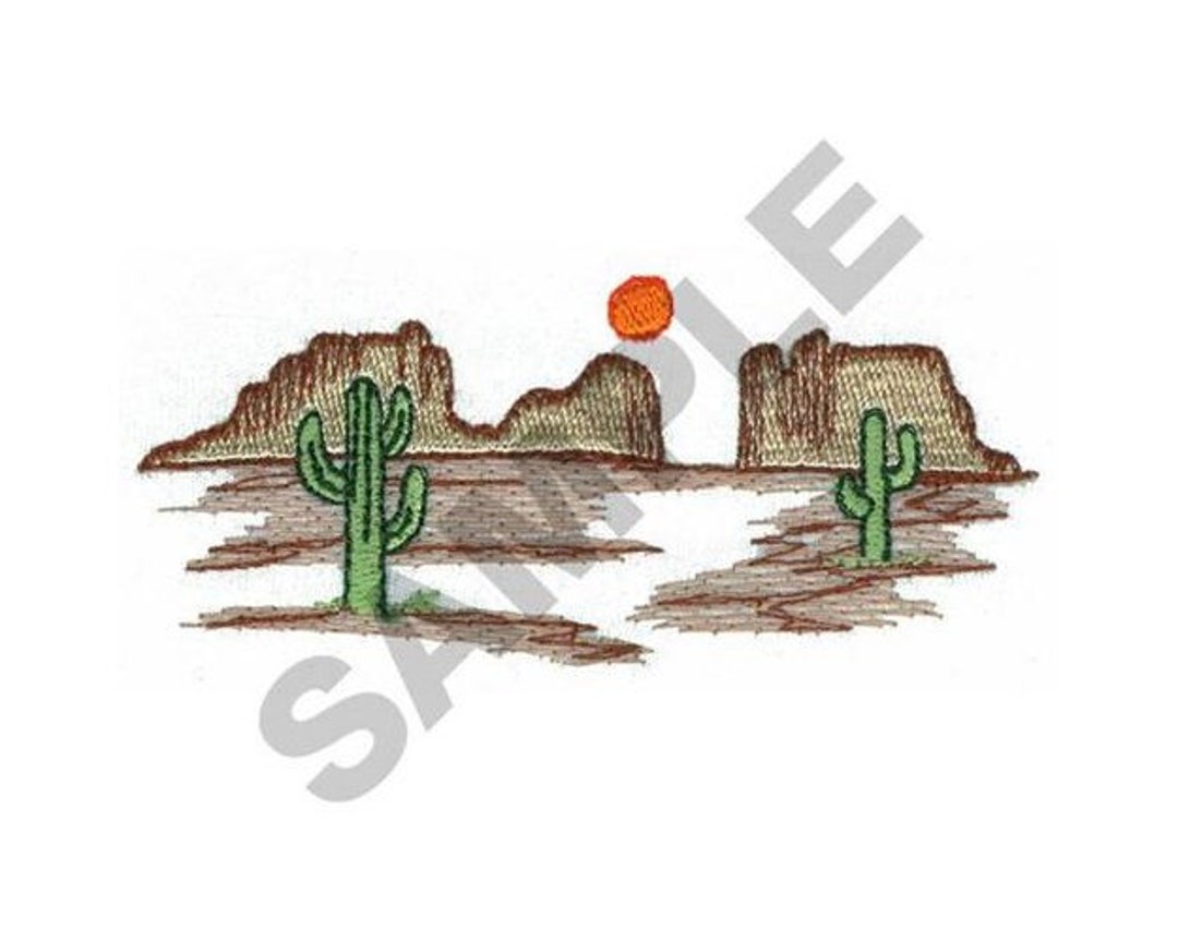 DESERT - Machine Embroidery Design - Etsy