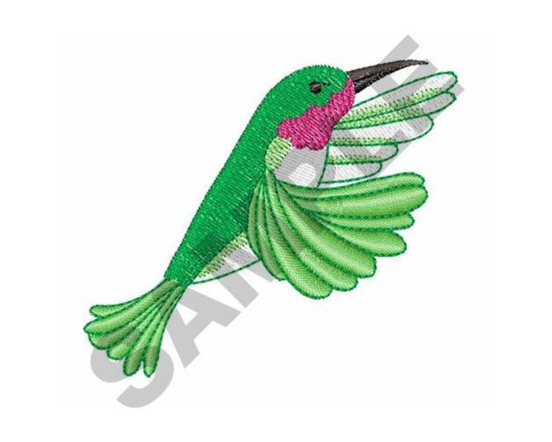 Small Hummingbird Machine Embroidery Design - Etsy