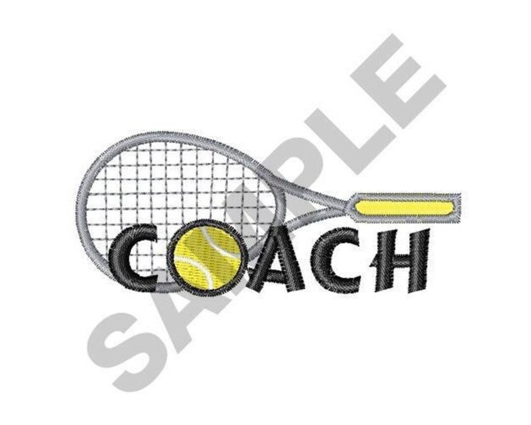 Tennis Coach Machine Embroidery Design - Etsy