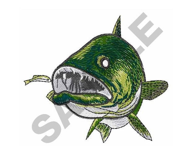 Walleye Front View - Machine Embroidery Design - Etsy