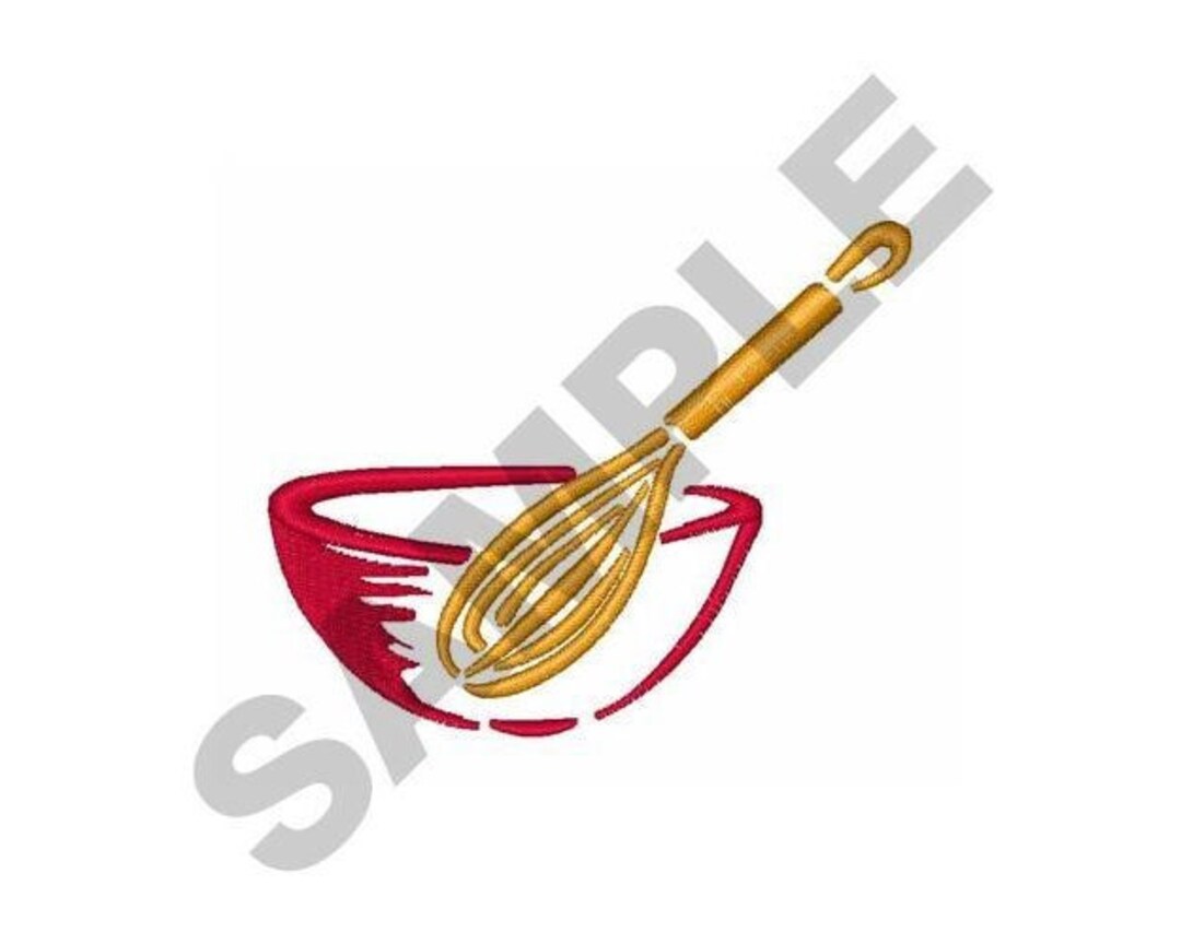 Whisk and Bowl - Machine Embroidery Design - Etsy