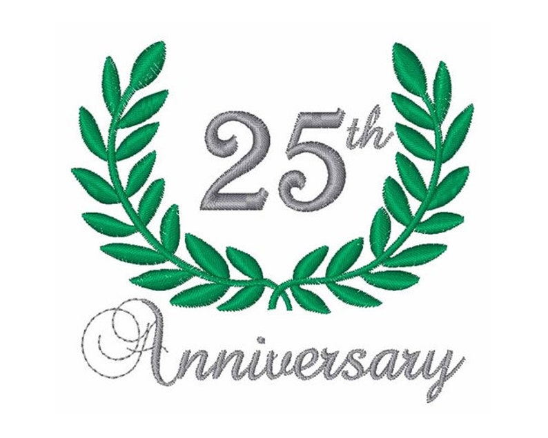 Twenty Fifth Anniversary - Machine Embroidery Design - Etsy