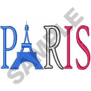 Eiffel Tower Paris Machine Embroidery Design - Etsy