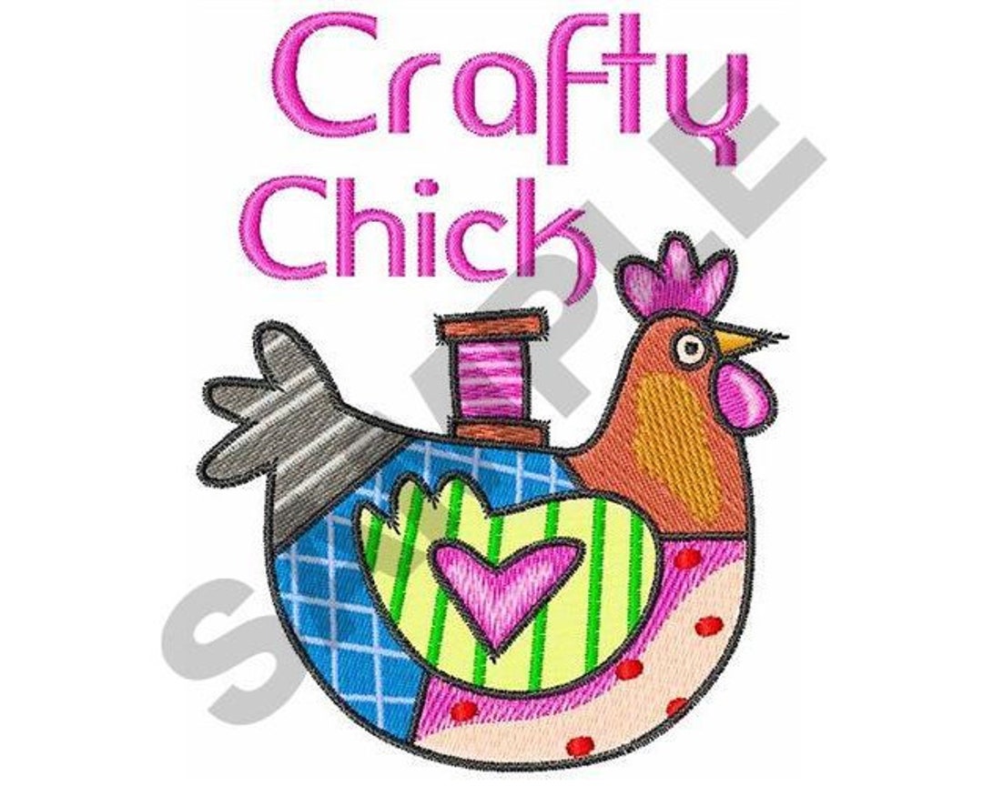Crafty Chick Machine Embroidery Design - Etsy