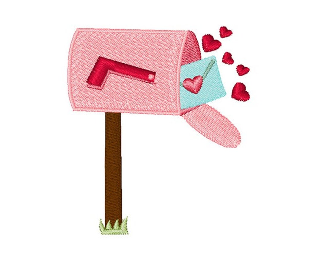 Love Letter Mailbox Machine Embroidery Design - Etsy