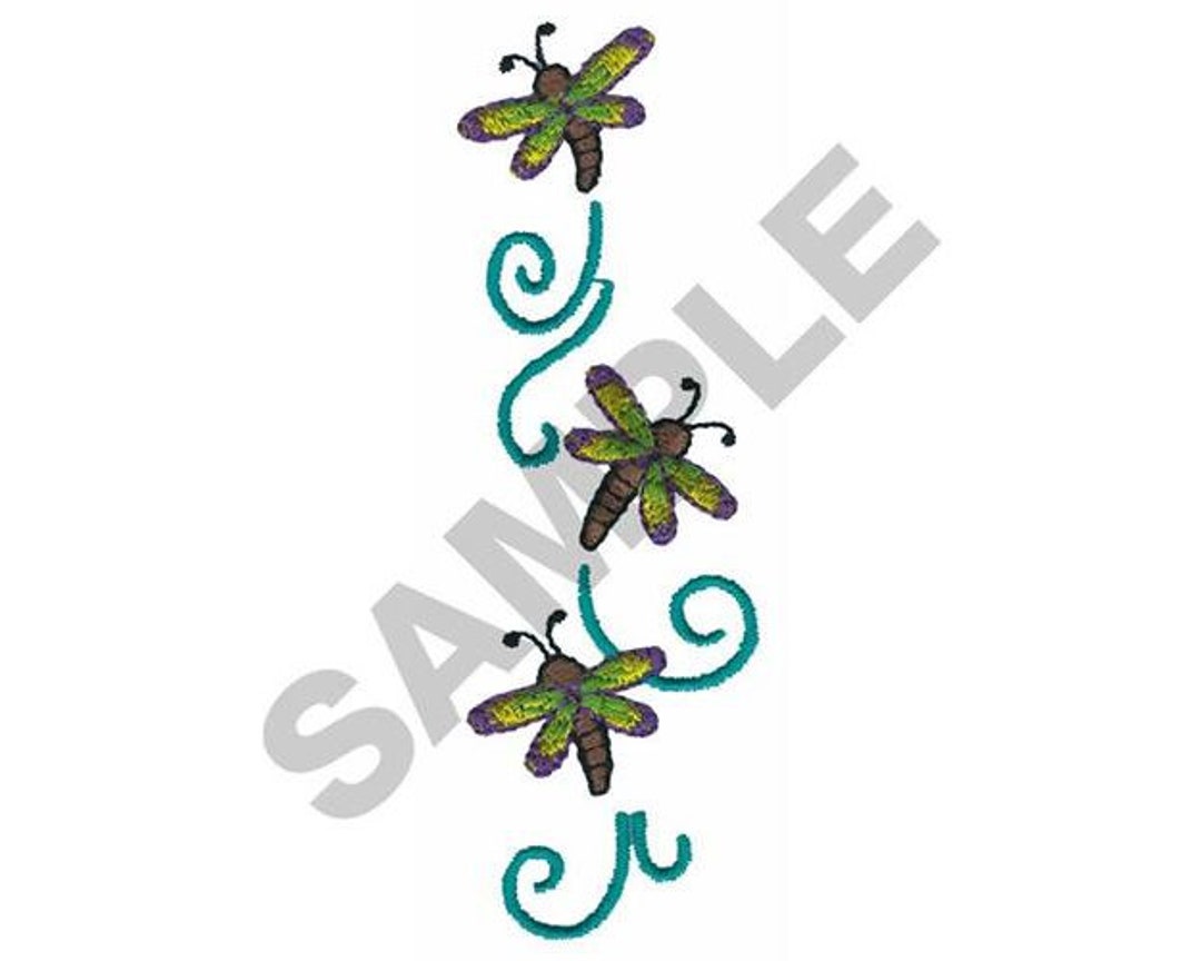 Fireflies Machine Embroidery Design - Etsy