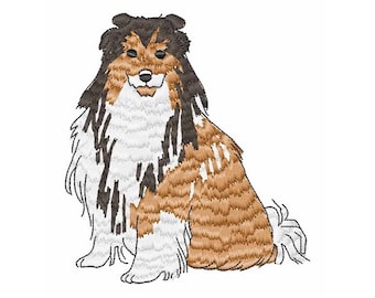 Border Collie Machine Embroidery Design - Etsy