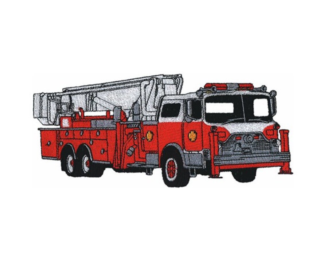 Fire Engine Machine Embroidery Design - Etsy