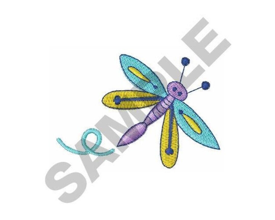 Small Dragonfly Machine Embroidery Design - Etsy