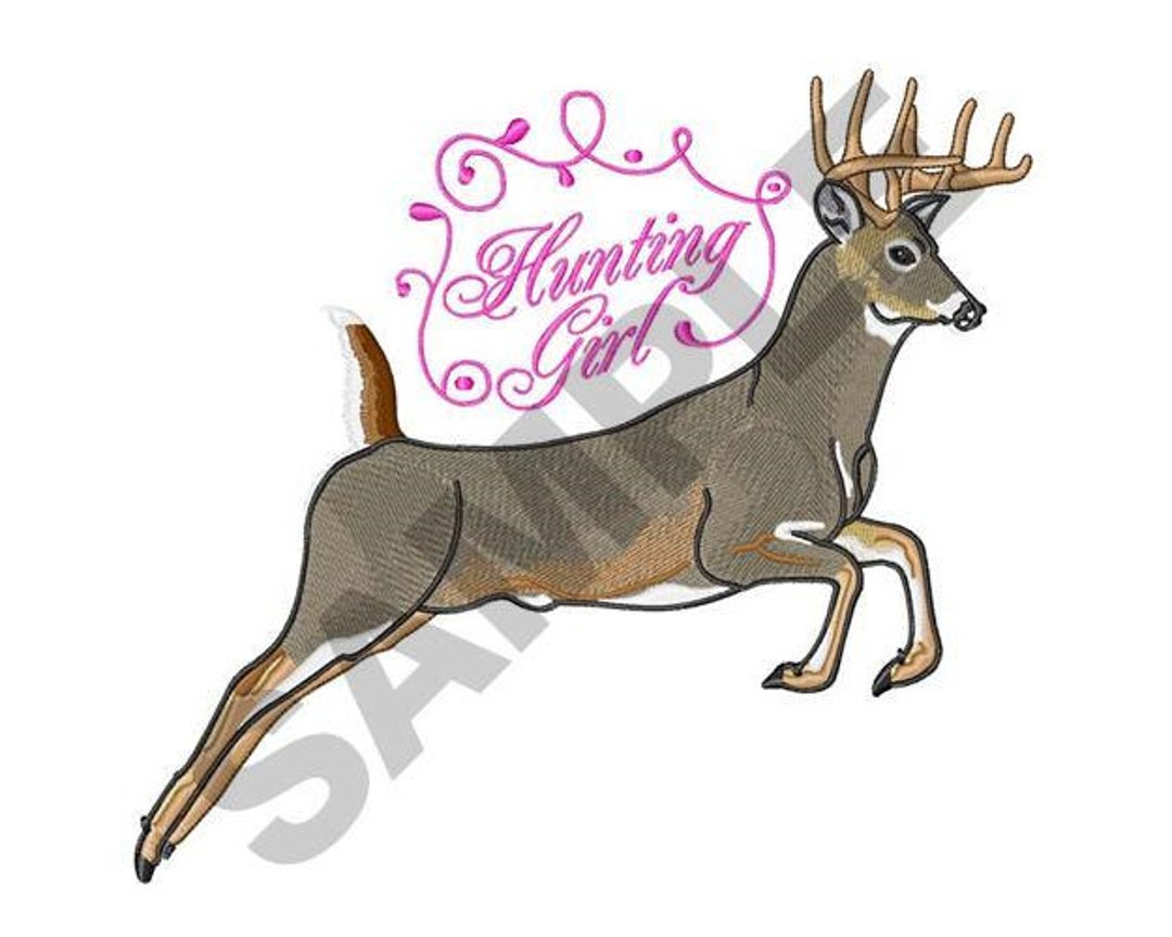 Hunting Girl Machine Embroidery Design - Etsy