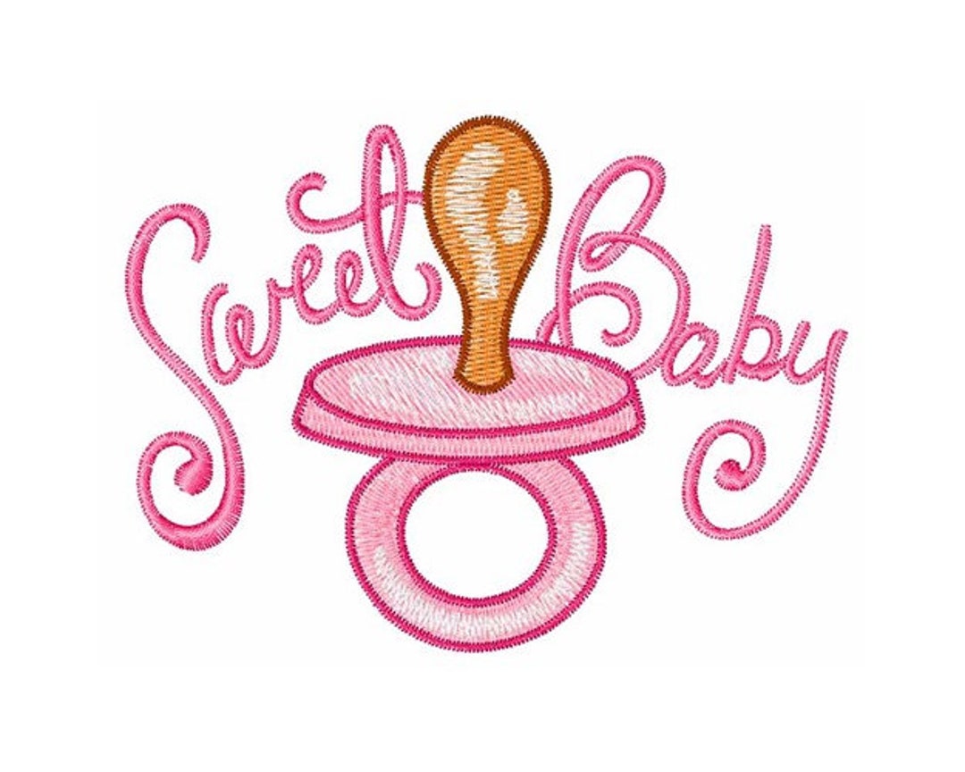 Sweet Baby Pacifier - Machine Embroidery Design - Etsy