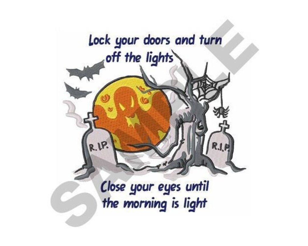 Halloween Poem - Machine Embroidery Design - Etsy