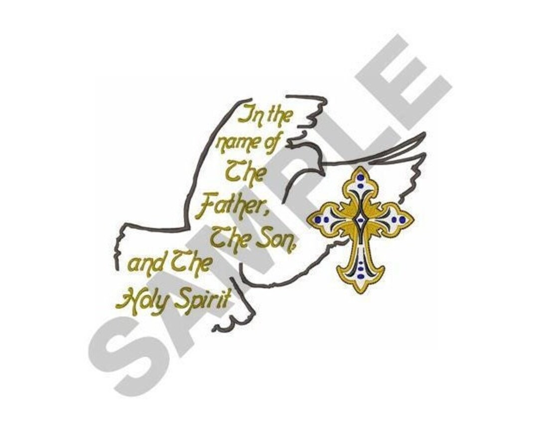 Holy Trinity Dove Machine Embroidery Design - Etsy