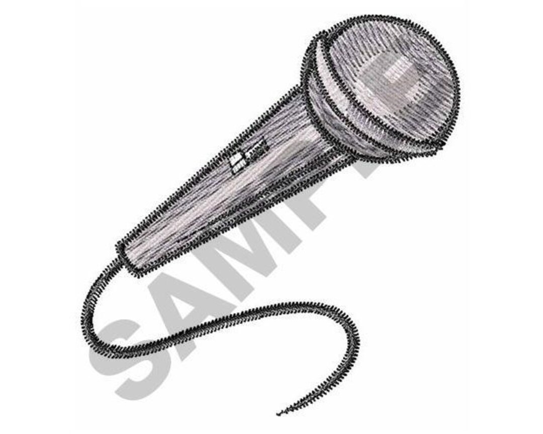Microphone - Machine Embroidery Design - Etsy