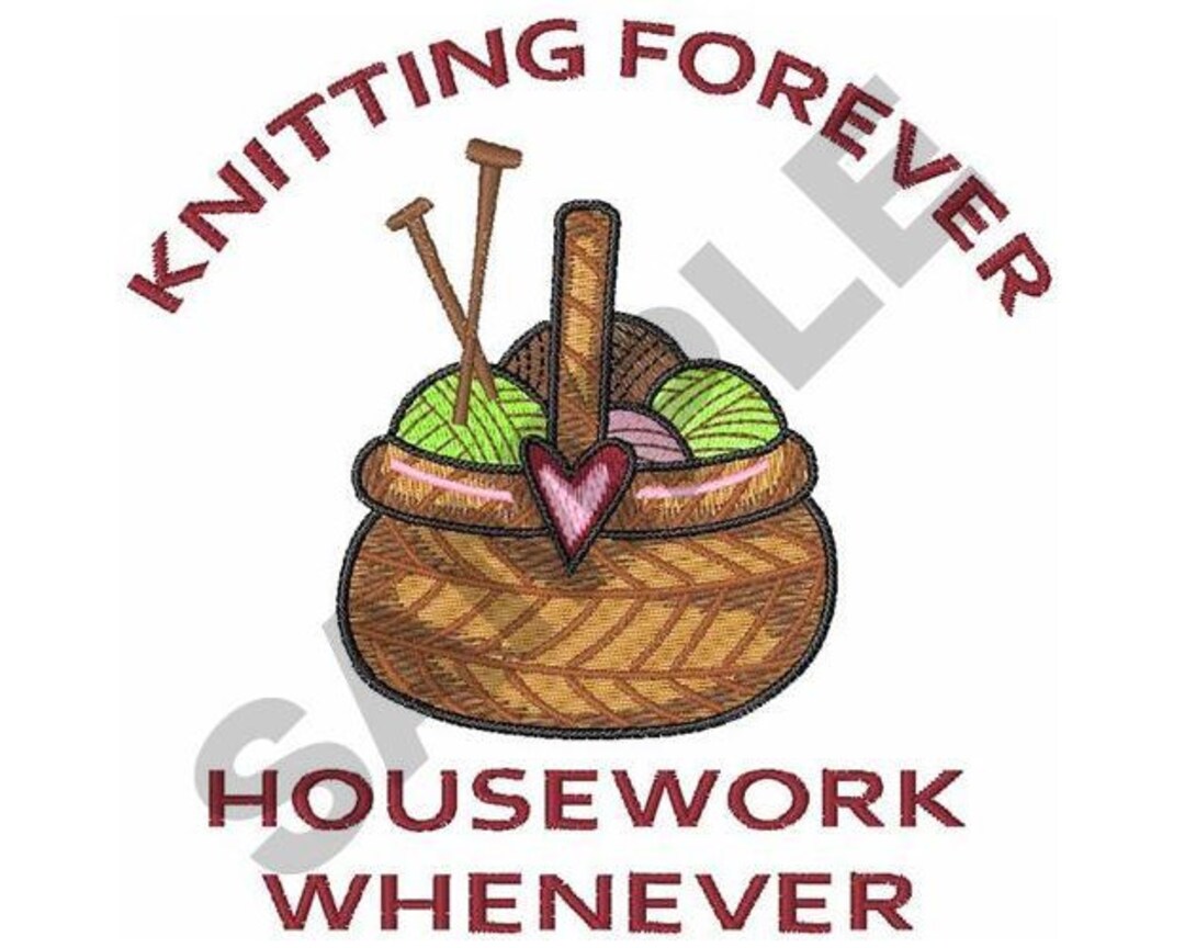Knitting Forever - Machine Embroidery Design - Etsy
