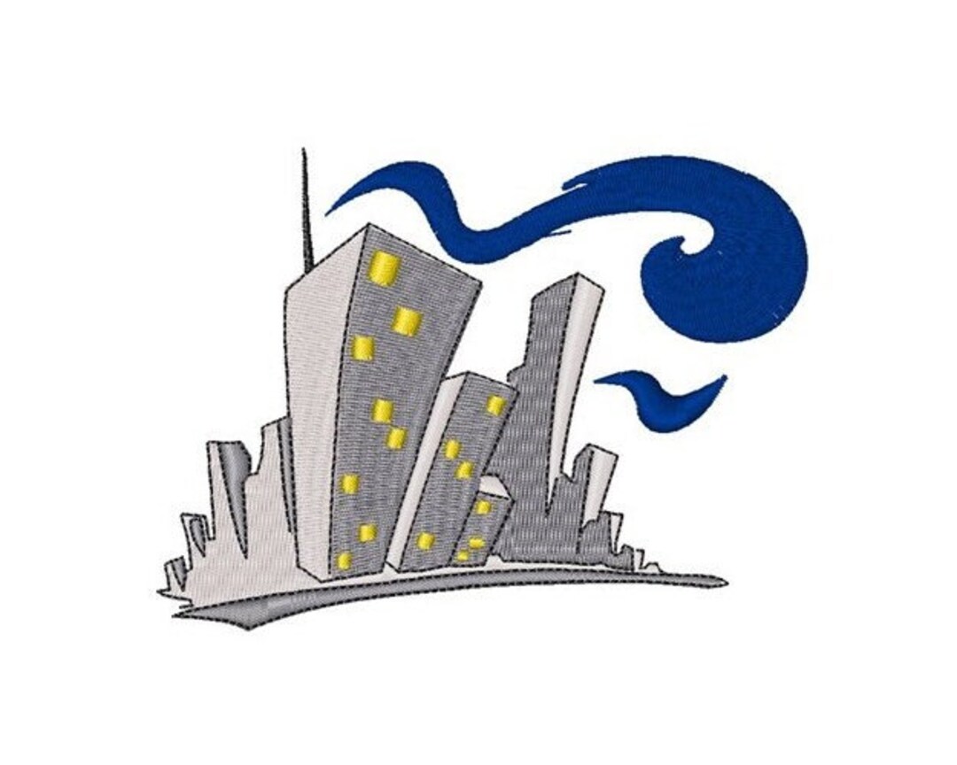 City Buildings - Machine Embroidery Design - Etsy