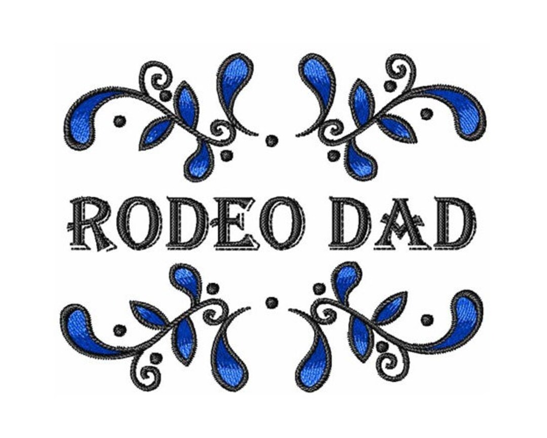 Rodeo Dad Machine Embroidery Design - Etsy