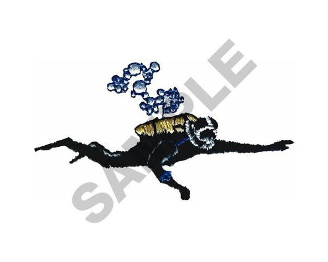 Scuba Diver - Machine Embroidery Design - Etsy