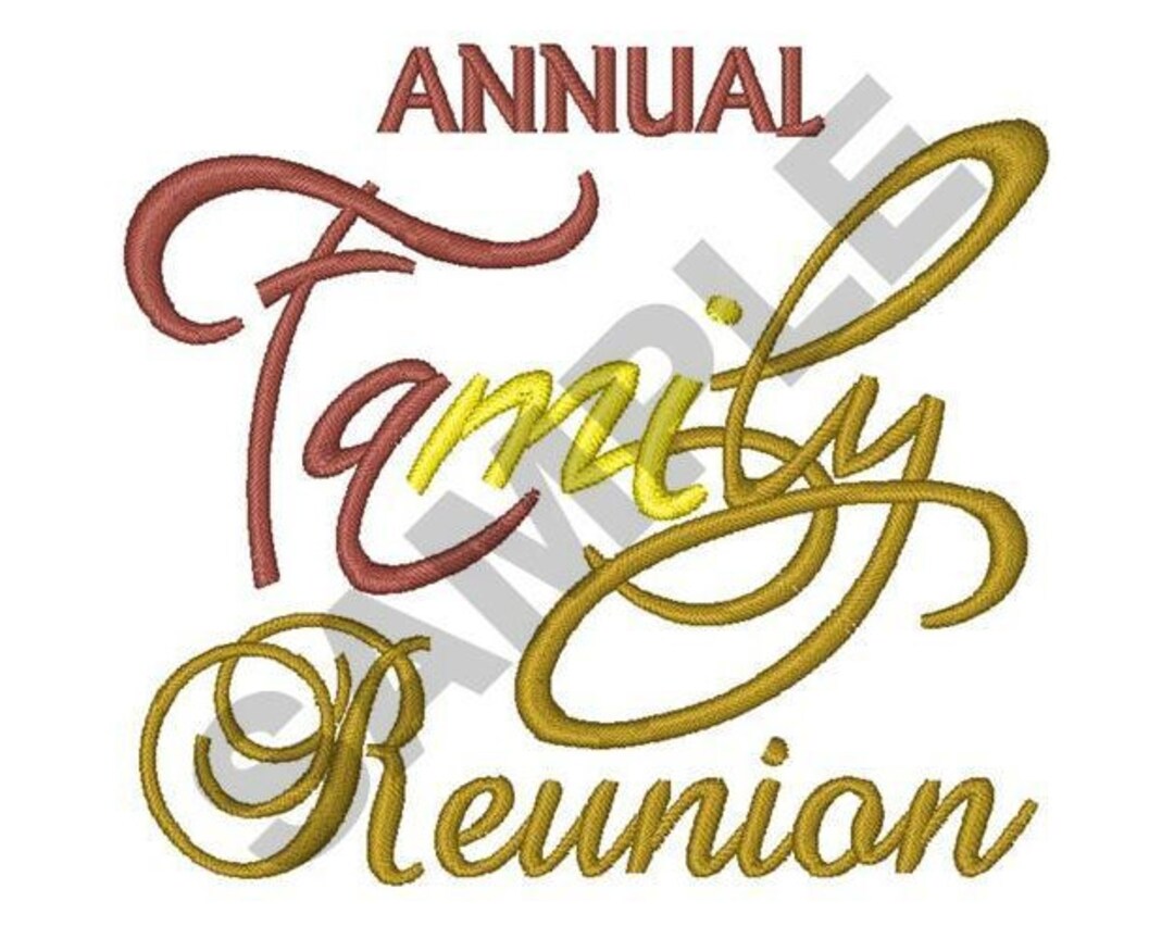 Family Reunion Script - Machine Embroidery Design - Etsy